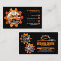 Black, Orange Auto Detailing Car Repair Automotive Business Card | Zazzle