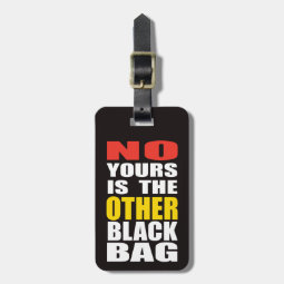 Black Other Black Bag Luggage Tag | Zazzle