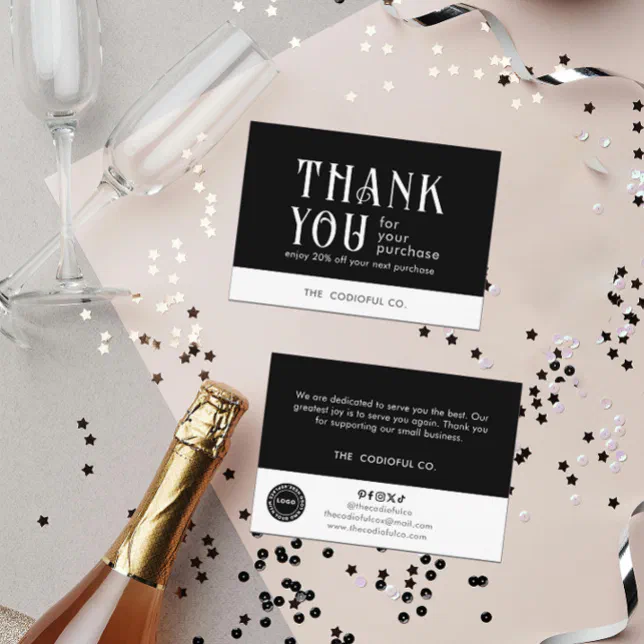 Black Package Insert Card | Zazzle