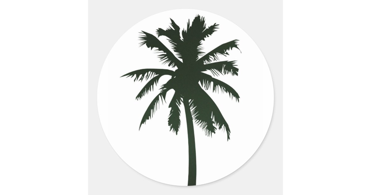 Black Palm Tree Sticker | Zazzle