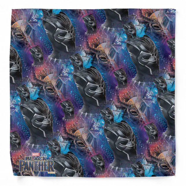 Black Panther | Black Panther & Mask Pattern Bandana | Zazzle