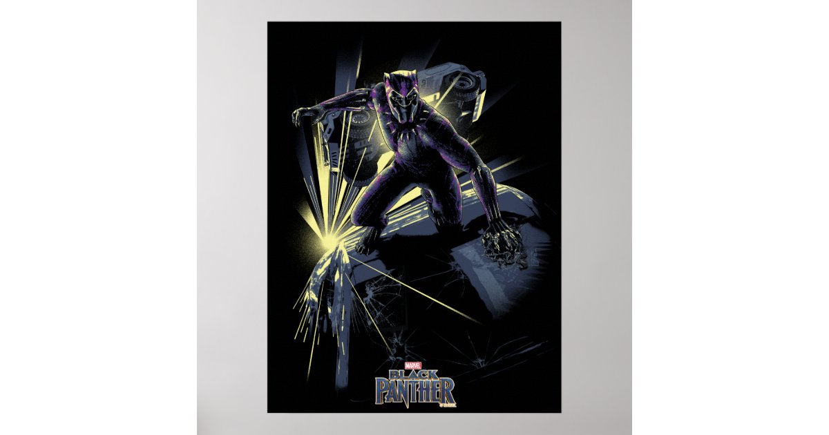 Black Panther | Car Chase Graphic Poster | Zazzle