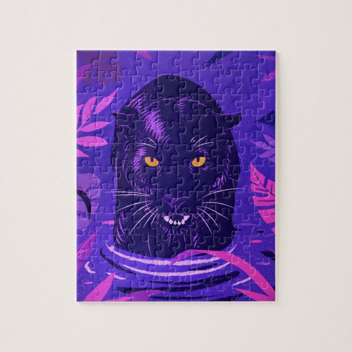Black Panther Crouching in a River Jigsaw Puzzle | Zazzle.com