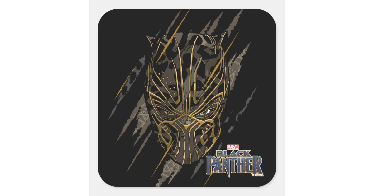 Black Panther | Erik Killmonger Claw Marks Square Sticker | Zazzle