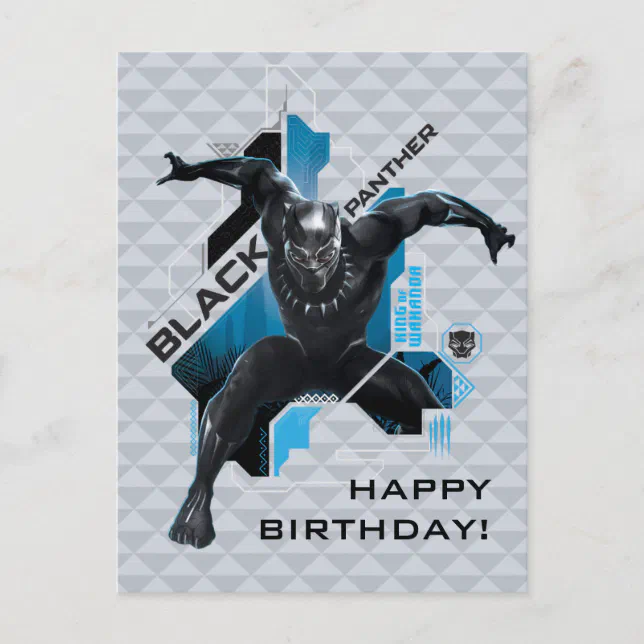 Black Panther | High-Tech Character Graphic Postcard | Zazzle