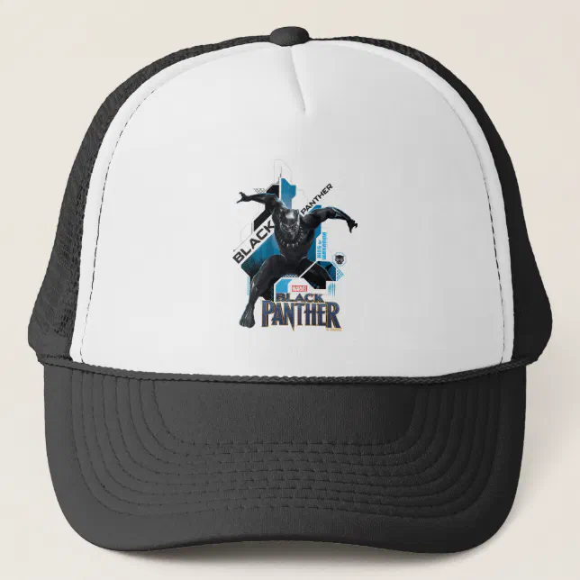 Black Panther | High-Tech Character Graphic Trucker Hat | Zazzle