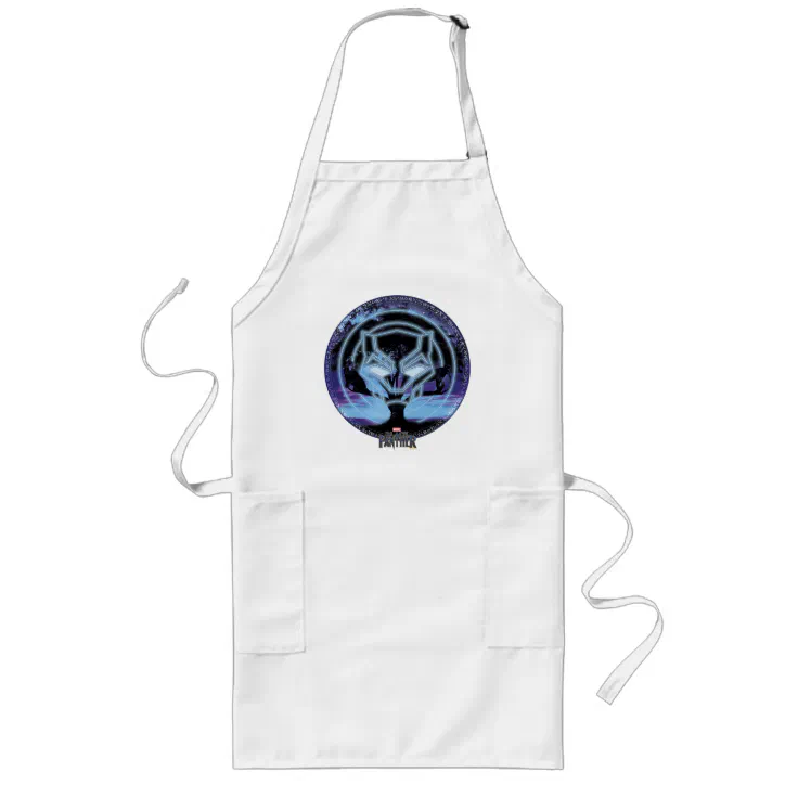 Black Panther | Panther Symbol & Wawa Tree Long Apron | Zazzle