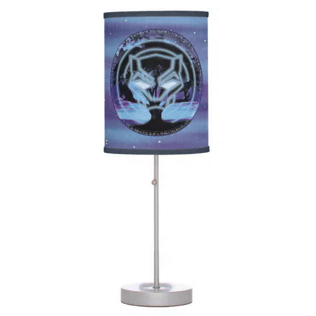 Black Panther | Panther Symbol & Wawa Tree Table Lamp | Zazzle