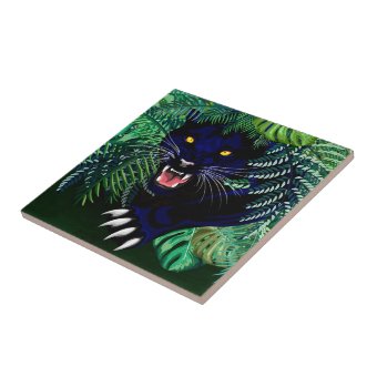 Black Panther Spirit of the Jungle Ceramic Tile | Zazzle