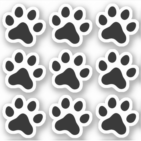 Paw Print Stickers | Zazzle
