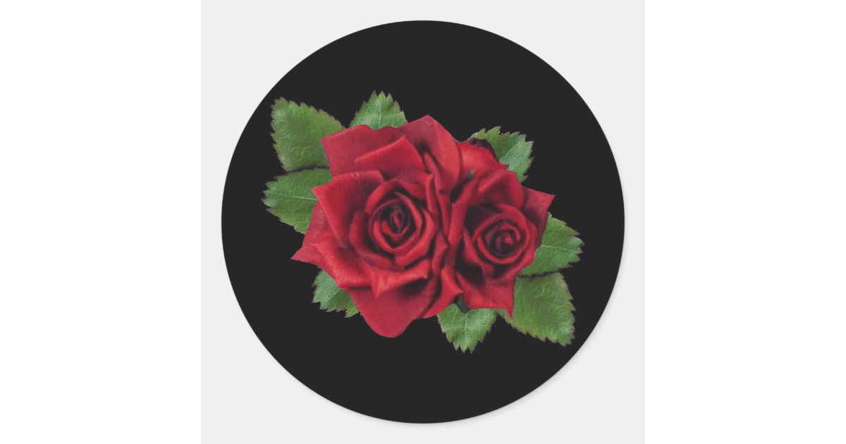 Black Pearl Roses Sticker | Zazzle