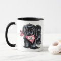 Black Pekingese Pet Name Personalized Pink Mug | Zazzle