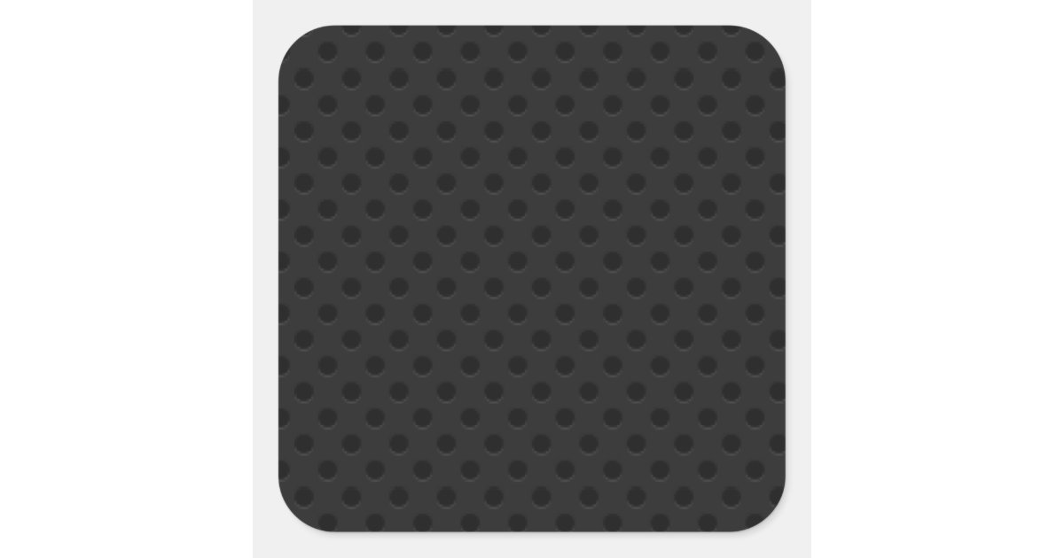 Black Perforated Pinhole Fiber Square Sticker | Zazzle