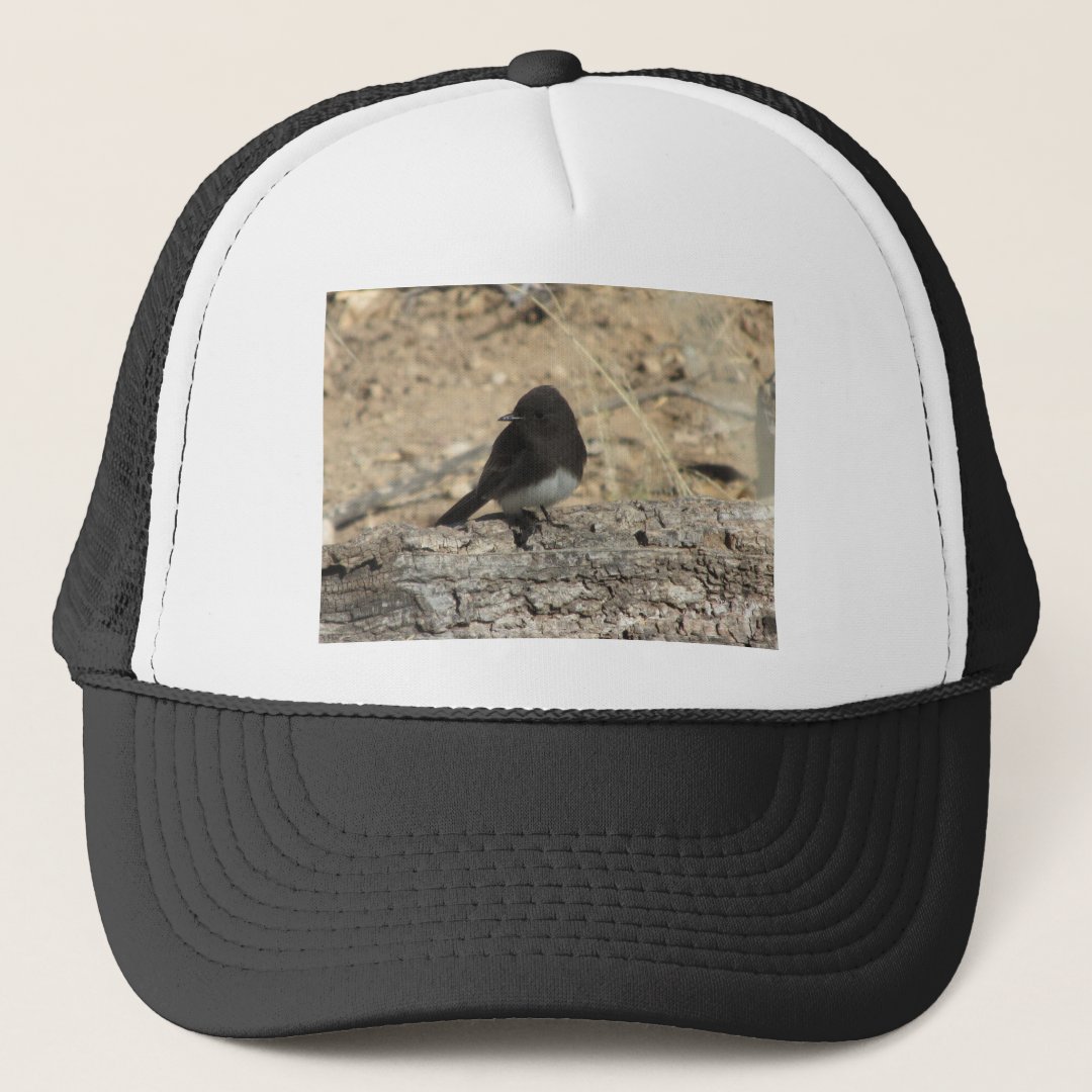 Black Phoebe Custom Photo Trucker Hat | Zazzle