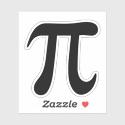 Black pi symbol stickers | Zazzle