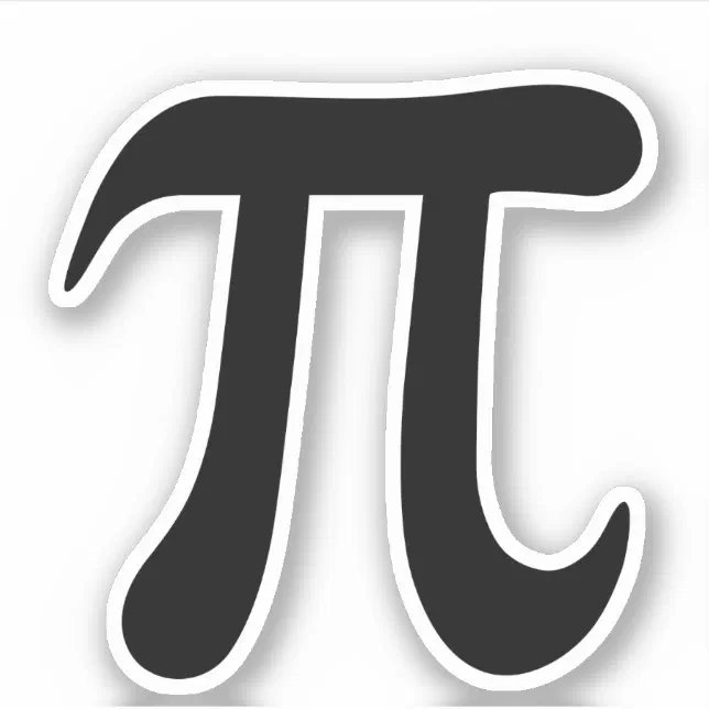 Black pi symbol stickers | Zazzle