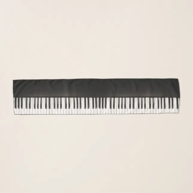 Black Piano Scarf | Zazzle