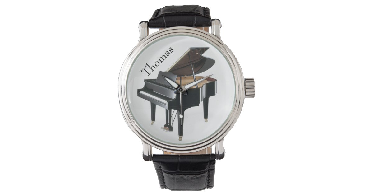 Black Piano Watch | Zazzle