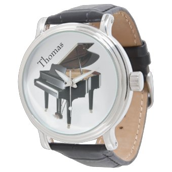 Black Piano Watch | Zazzle