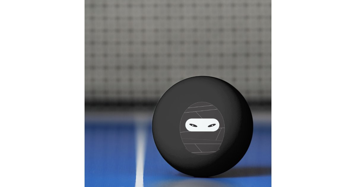 Black Ping Pong Ninja Balls | Zazzle