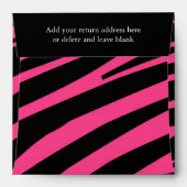 Black Pink Zebra Print Envelope Template | Zazzle