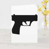 black pistol gun card | Zazzle