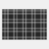 Black Plaid Tartan Wrapping Paper Sheets | Zazzle