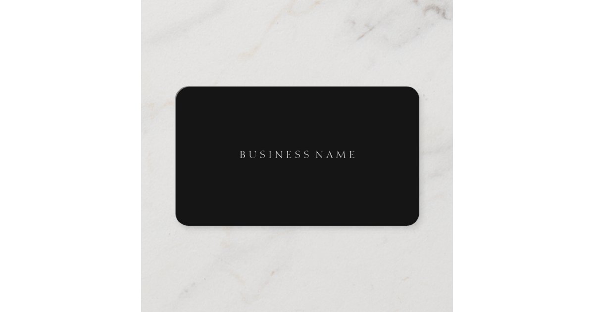 Black Plain Business Card | Zazzle