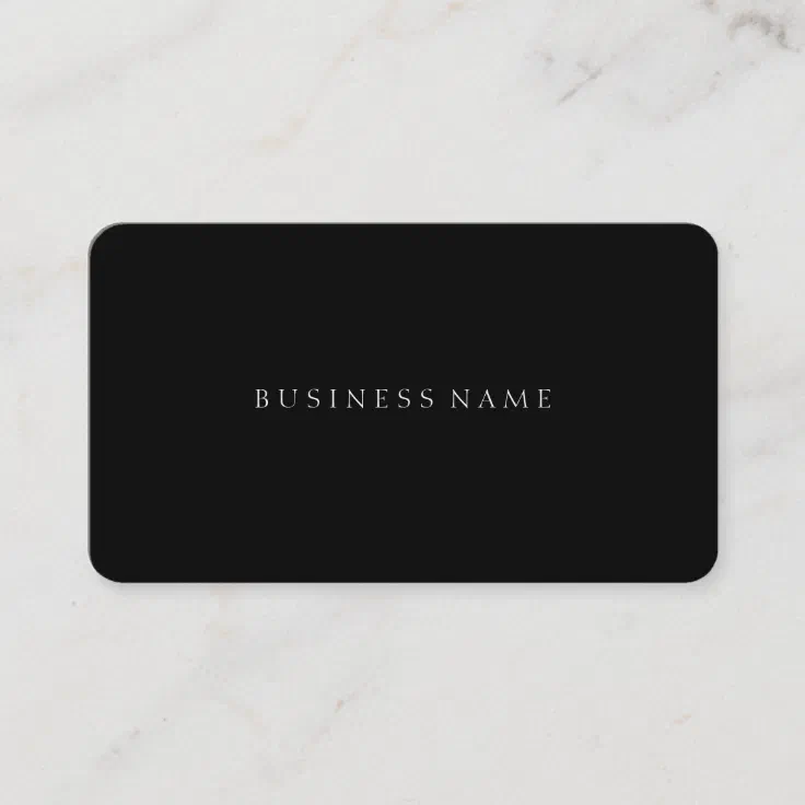 Black Plain Business Card | Zazzle