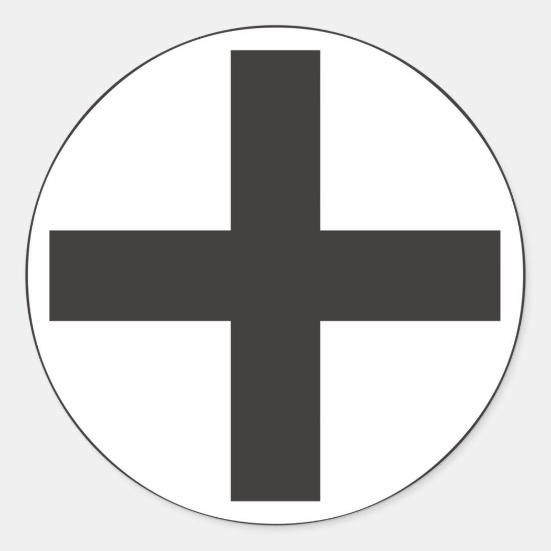 Black Plus Sign Stickers | Zazzle