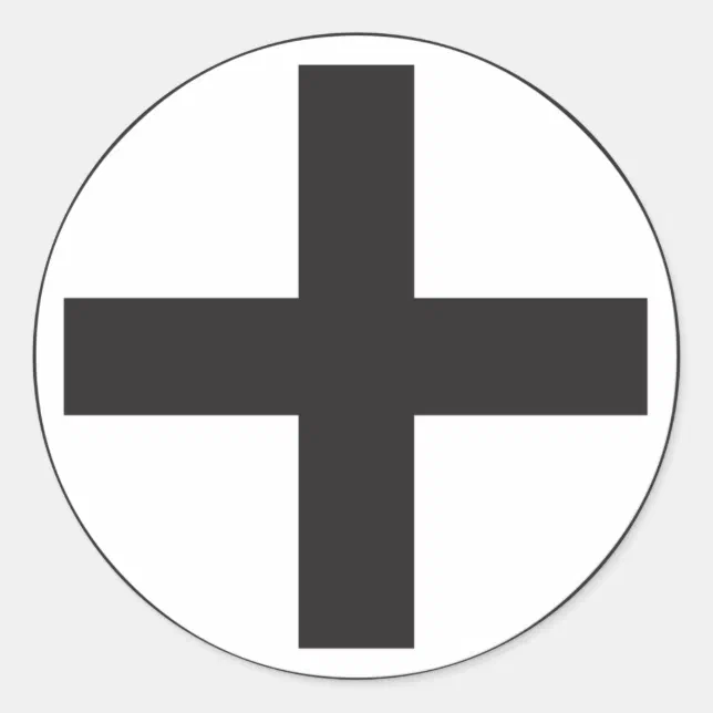 Black Plus Sign Stickers | Zazzle