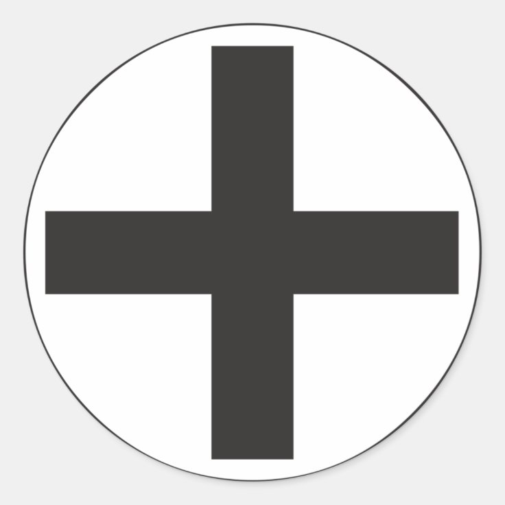 Black Plus Sign Stickers | Zazzle