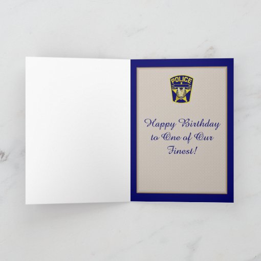 Black Police Officer Birthday Card | Zazzle