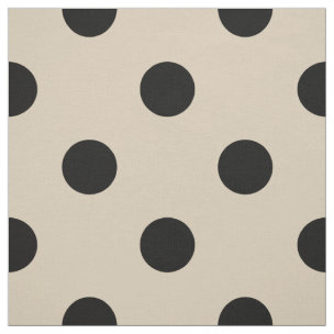 Chic colorful coral purple polka dots pattern fabric | Zazzle