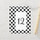 Black Polka Dot Table Number Postcard | Zazzle