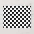 Black Polka Dot Table Number Postcard | Zazzle