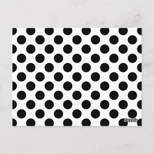 Black Polka Dot Table Number Postcard | Zazzle