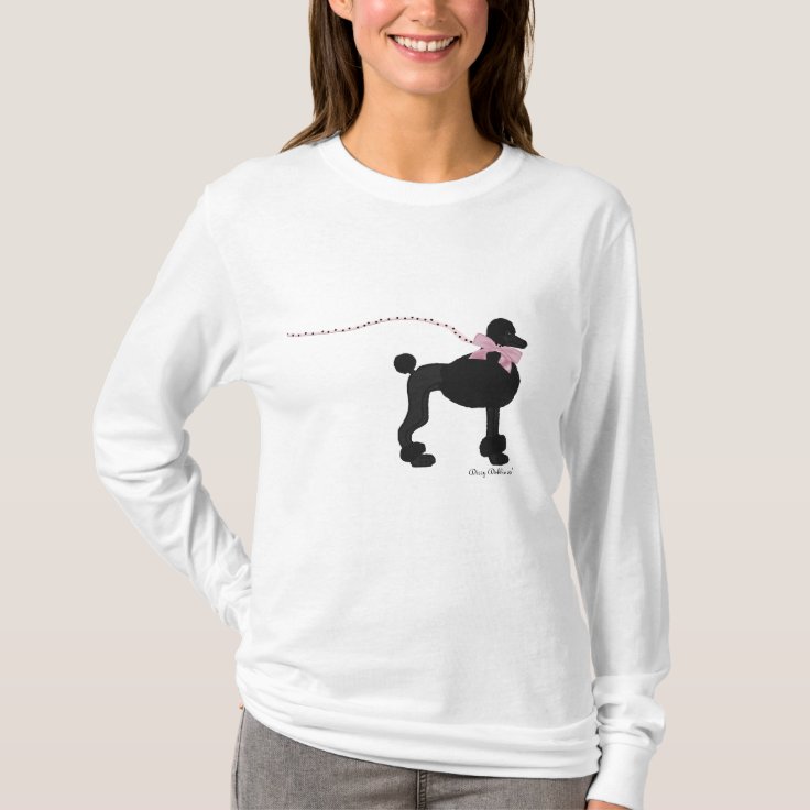 Black Poodle T-shirt | Zazzle