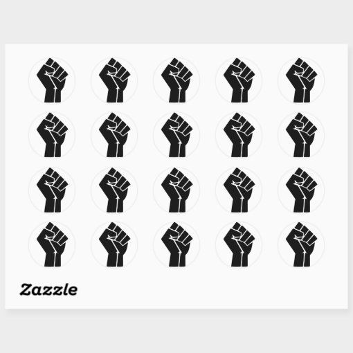 Black Power Fist Stickers | Zazzle