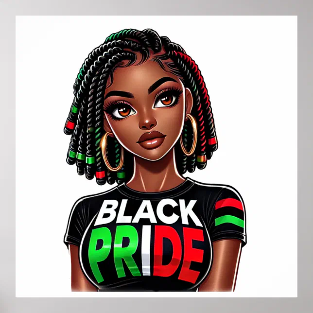 Black Pride Lady Poster | Zazzle