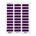 BLACK PURPLE DAMASK LABEL | Zazzle