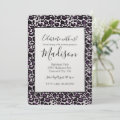 Black Purple Leopard Print Invitation | Zazzle