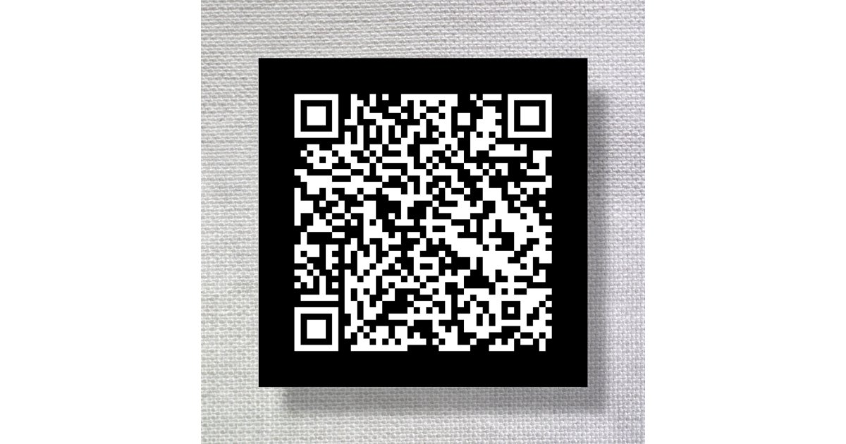 Black | QR Code Fabric Clothing Labels | Zazzle
