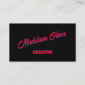 Black QR Code Red White Modern Business Card | Zazzle