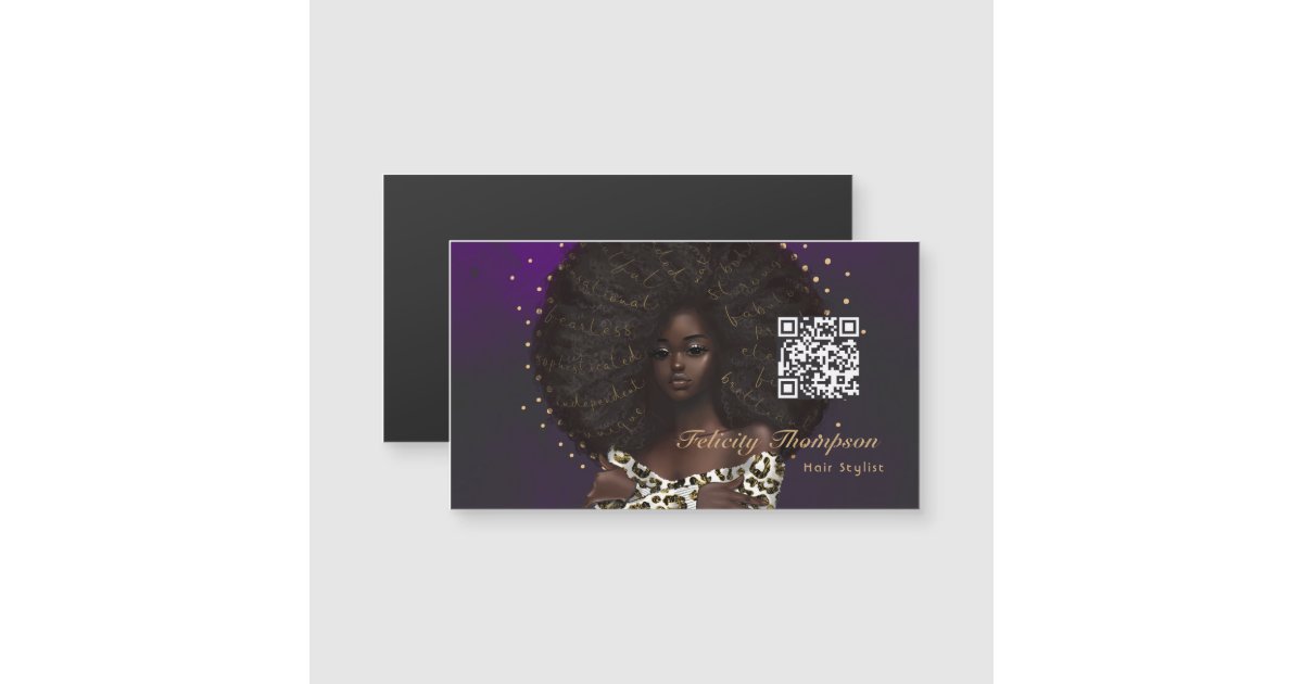 Black Queen Beauty Fashion Hair QR Code | Zazzle