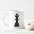 Black queen chess piece coffee mug | Zazzle
