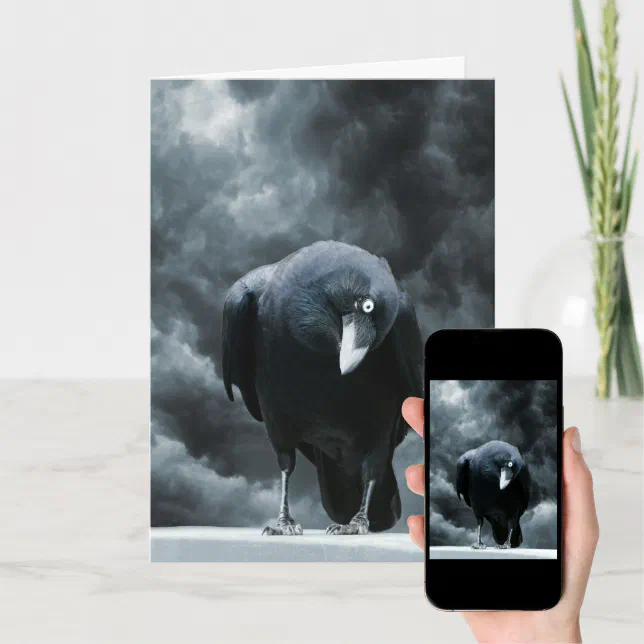 Black Raven Card | Zazzle