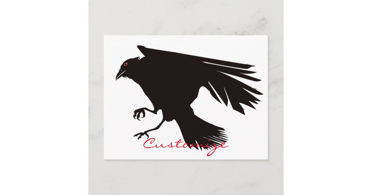 Black Raven Flying Thunder_Cove Postcard | Zazzle