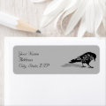 Black Raven Gothic Frame Return Address Label | Zazzle