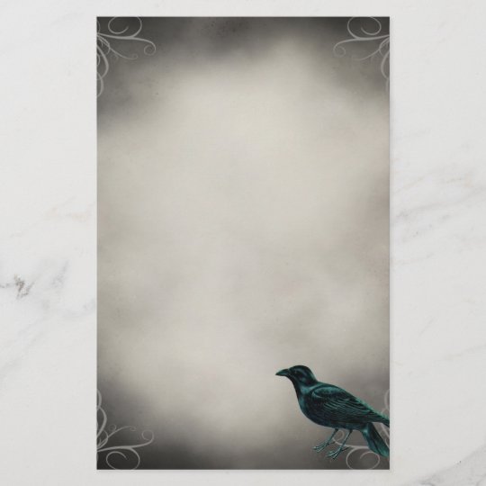 Black Raven Gothic Stationery | Zazzle.com